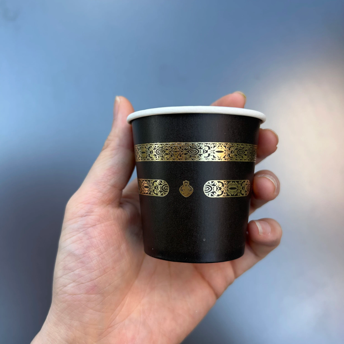 Kaaba themed small 4oz (110ml) Zam Zam paper Cups – Silverlight Gifts ...
