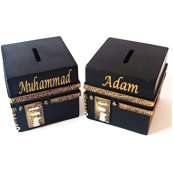 Personalised - Kaaba shaped Sadqah Money box – Silverlight Gifts & Decor